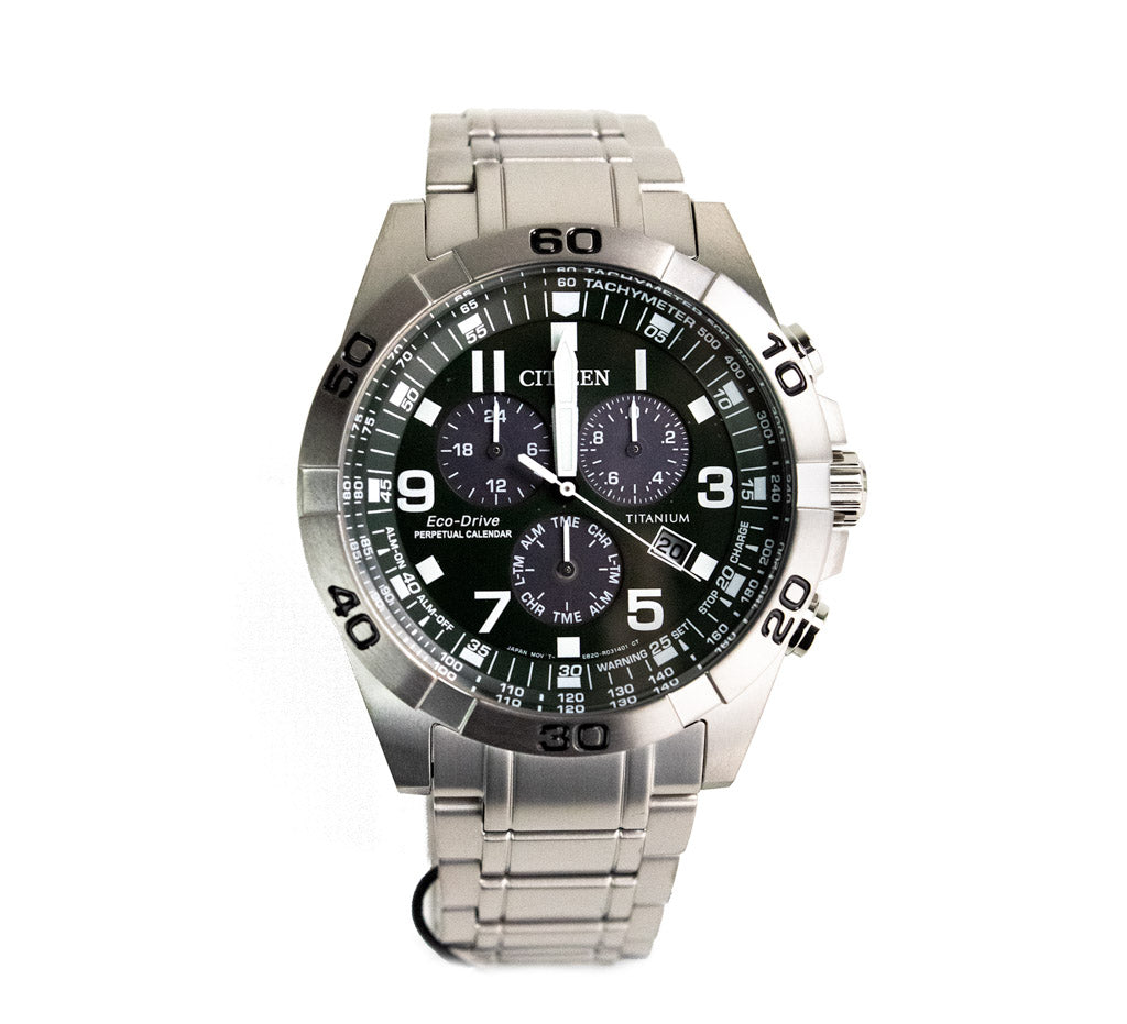 Citizen Weekender Sport Eco-Drive Green Dial Stainless Steel Watch ...